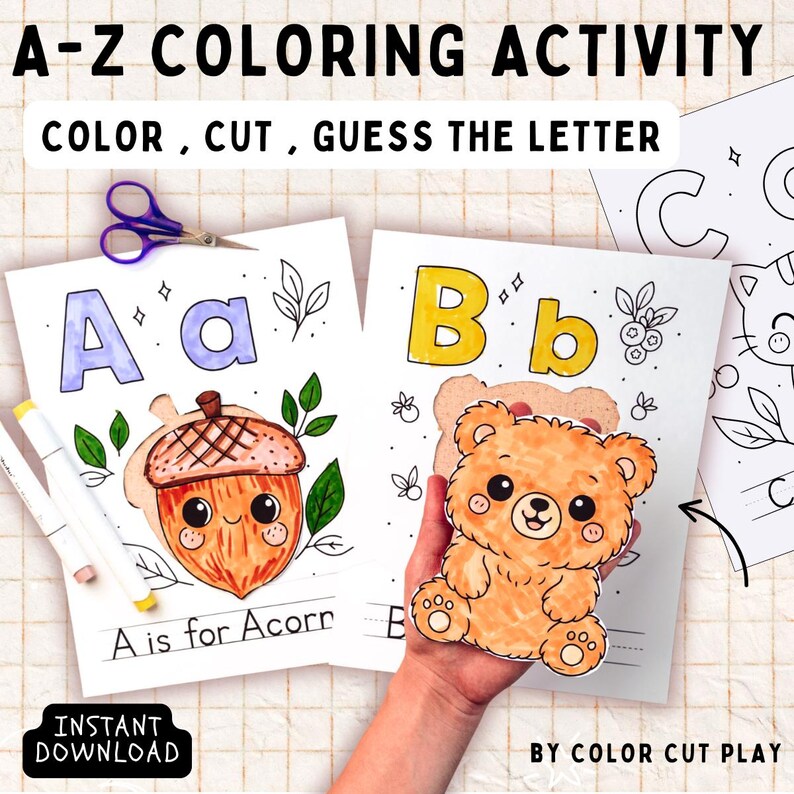Alphabet Coloring Pages A-Z – Preschool Letter Recognition Activities ...