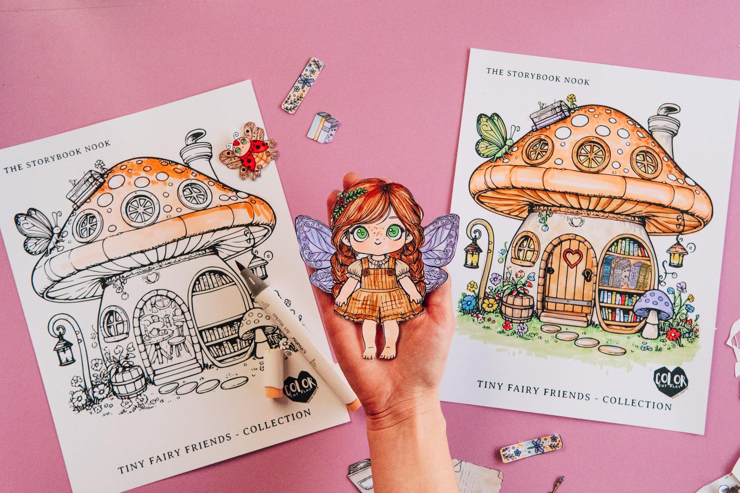 Book Fairy Printable Paper Doll for Kids | Color, Cut & Play Craft ...