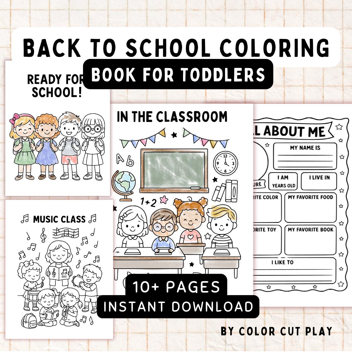 Kindergarten Coloring Pages – First Week of School Printables | Back to ...