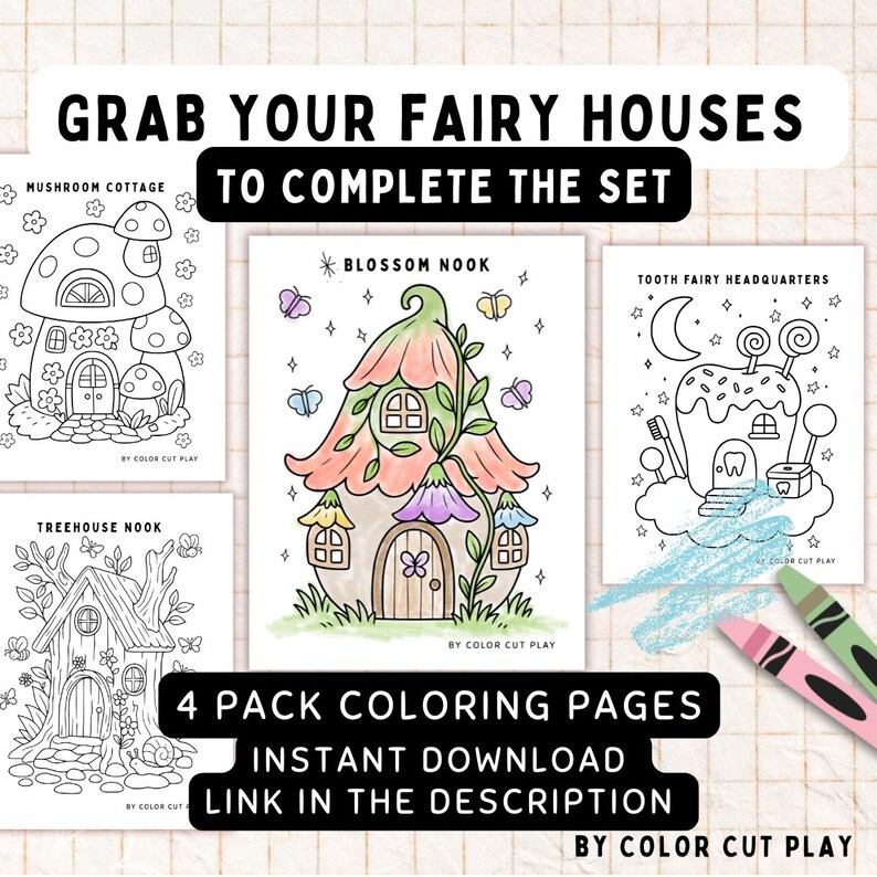 Magical Fairy Friends Printable Kit – 3 Pages of Cut, Color & Play Fun ...