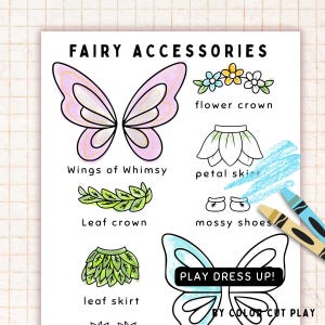 Magical Fairy Friends Printable Kit – 3 Pages of Cut, Color & Play Fun ...