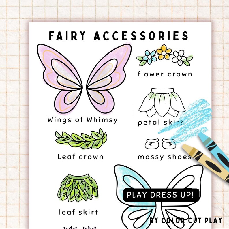 Magical Fairy Friends Printable Kit – 3 Pages of Cut, Color & Play Fun ...