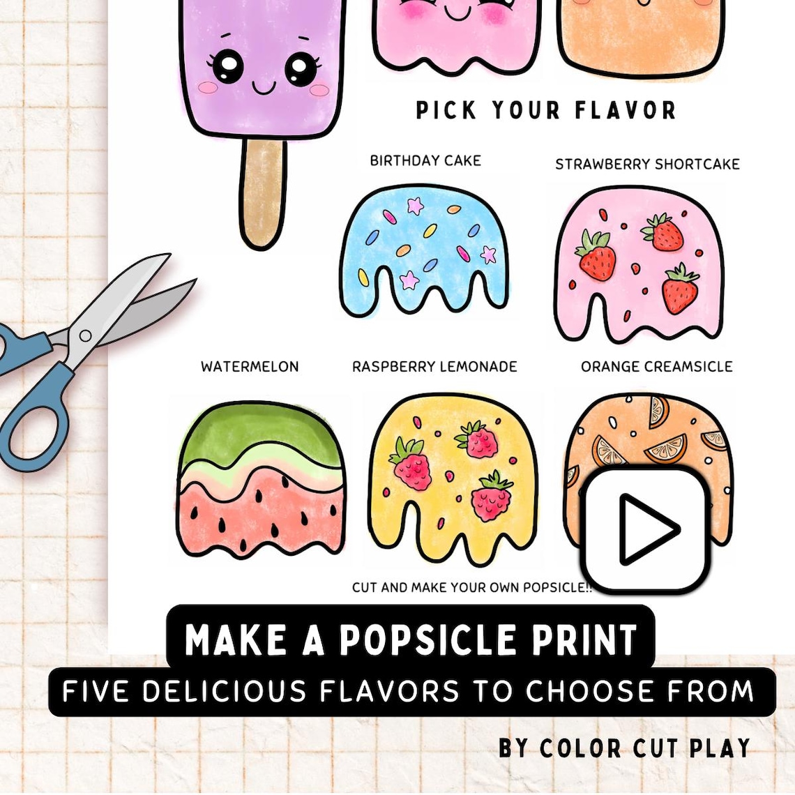Build a Popsicle Printable – Cut and Paste Summer Craft for Kids ...