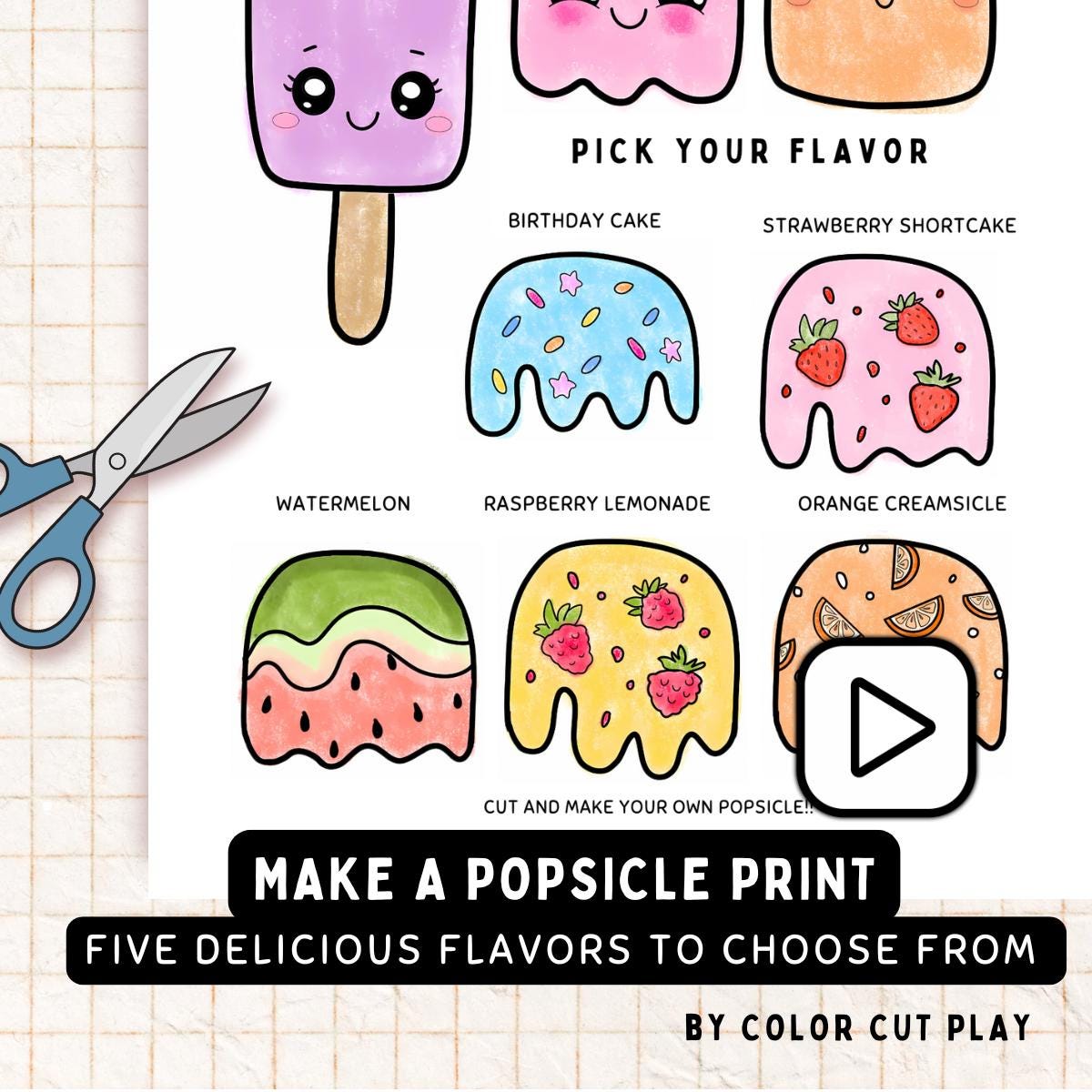 Build a Popsicle Printable – Cut and Paste Summer Craft for Kids ...