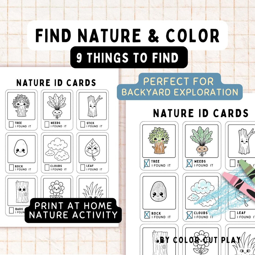Nature Scavenger Hunt for Kids – Printable Backyard Exploration ...