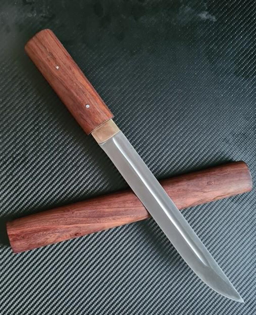 Mini Ninjatō Sword Full‐tang Ninja , Wooden Handle Sharpened Steel ...
