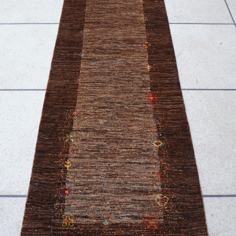 Gabbeh Runner Brown - Etsy