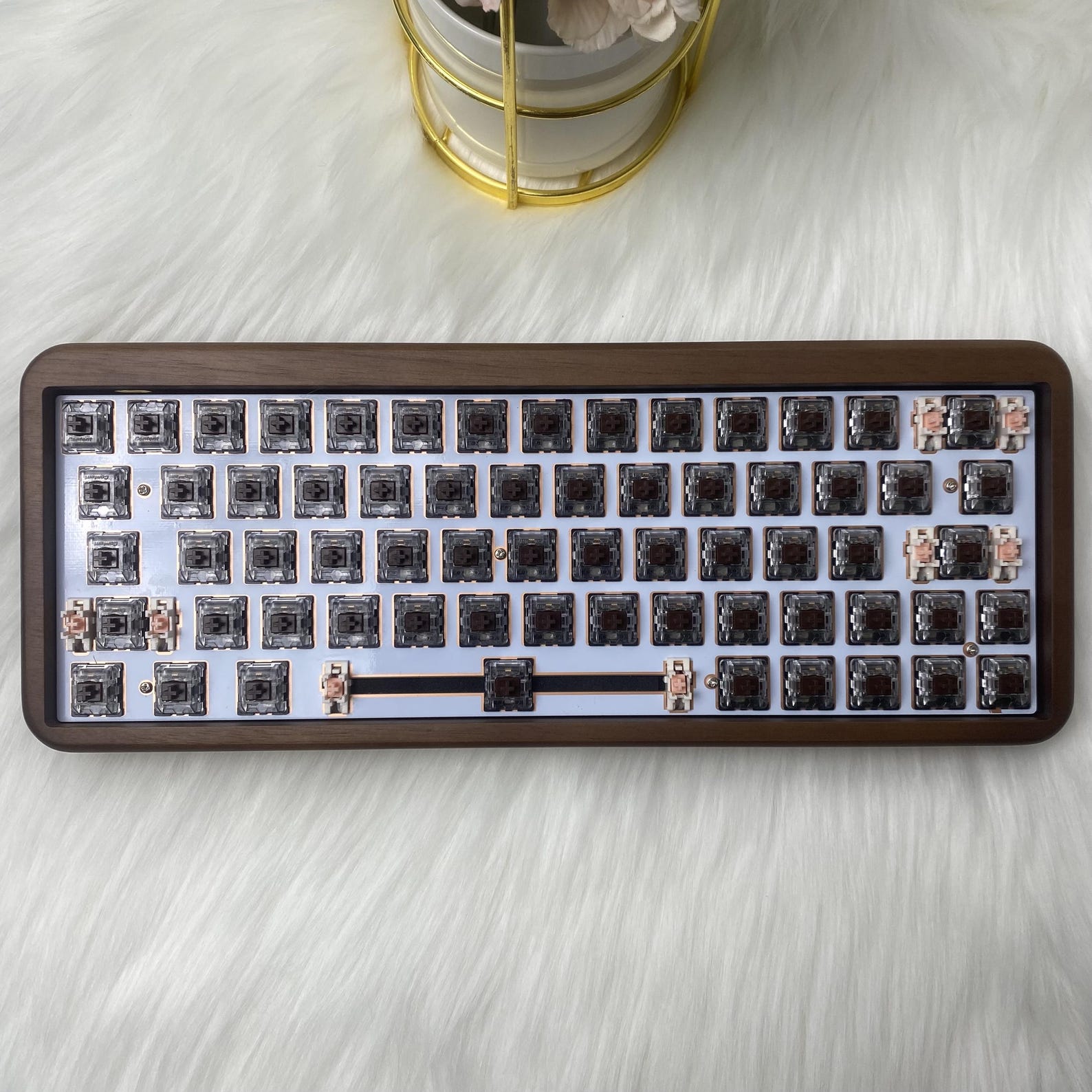 Walnut 64 Key Mechanical Keyboard Base, Multi Axis for You to Choose ...