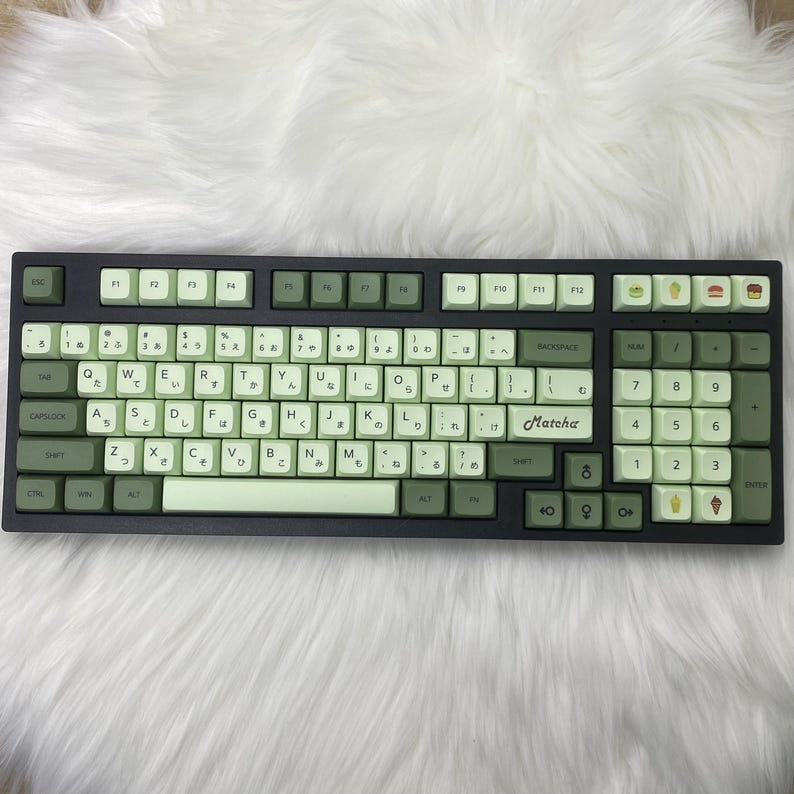 Matcha 136 Key Themed Keycap Gift Set, XDA Height and PBT Material ...
