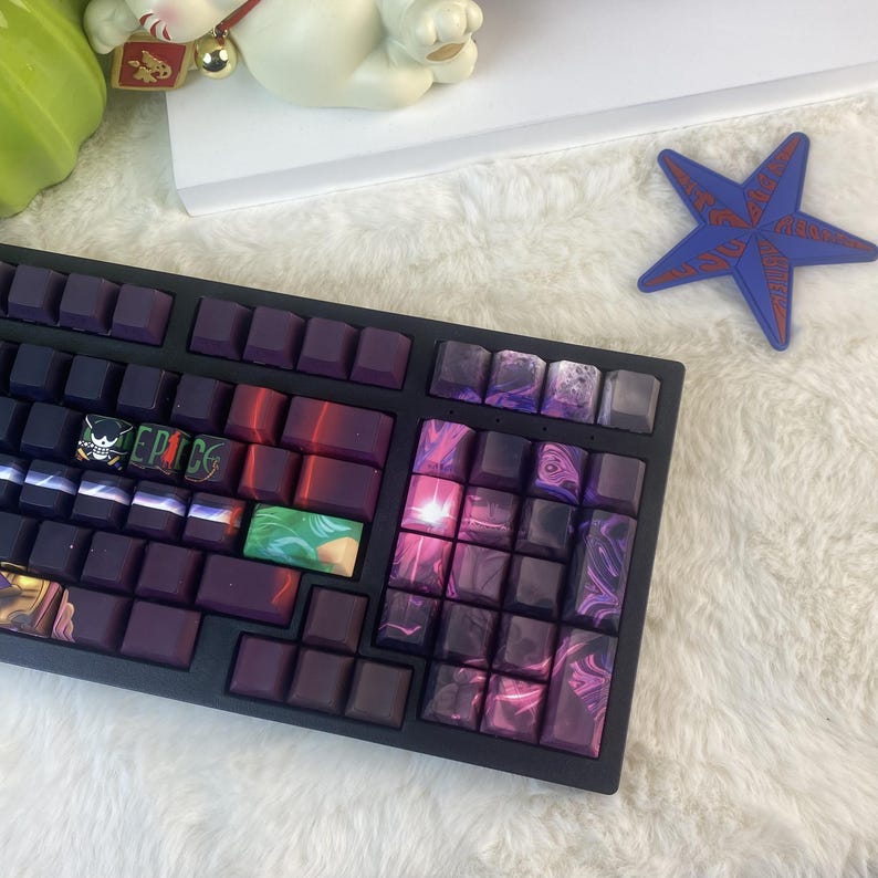 Anime Pirate King 131 Key Themed Keycap Gift Set | Supports ...