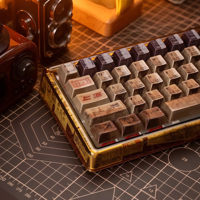 Original Retro China Old Shanghai 147 Key Theme Keycap Gift Set, PBT ...