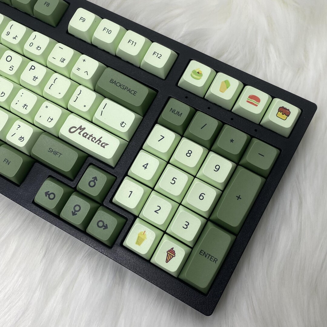 Matcha 136 Key Themed Keycap Gift Set, XDA Height and PBT Material ...
