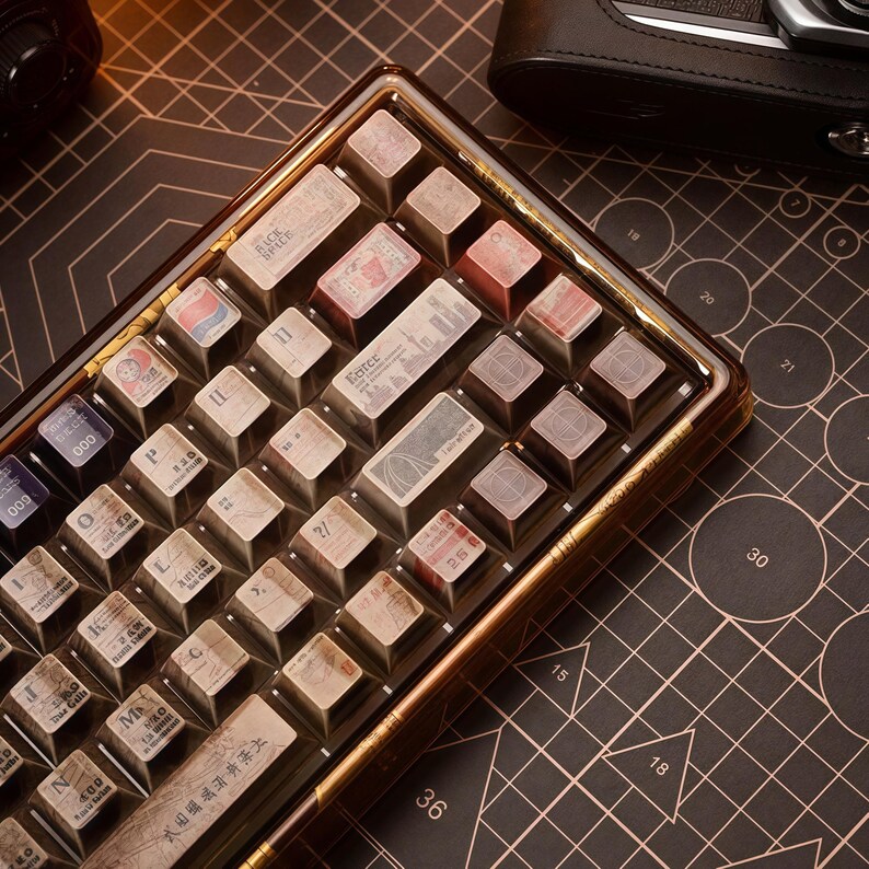 Original Retro China Old Shanghai 147 Key Theme Keycap Gift Set, PBT ...