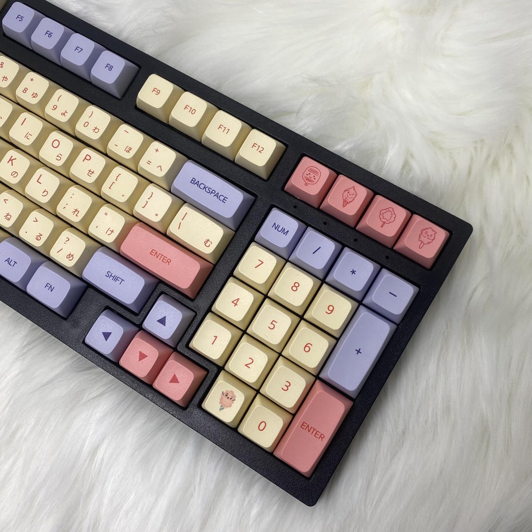 Original Cotton Candy 136 Key Theme Keycap Gift Set, XDA Height and PBT ...