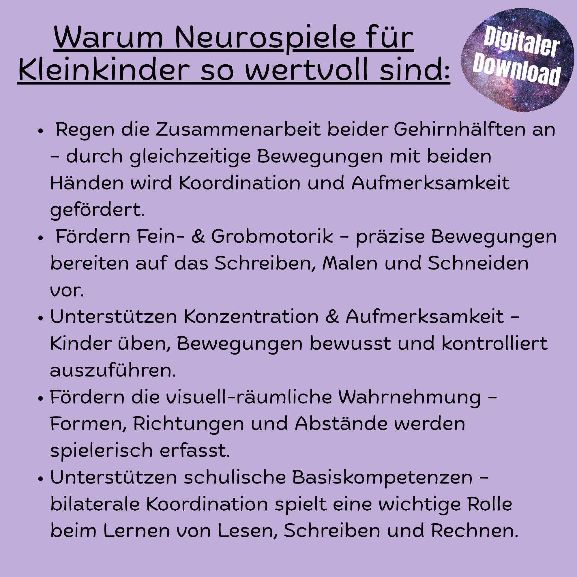 Neuro Games for Children PDF Printable, Concentration Game Digital ...
