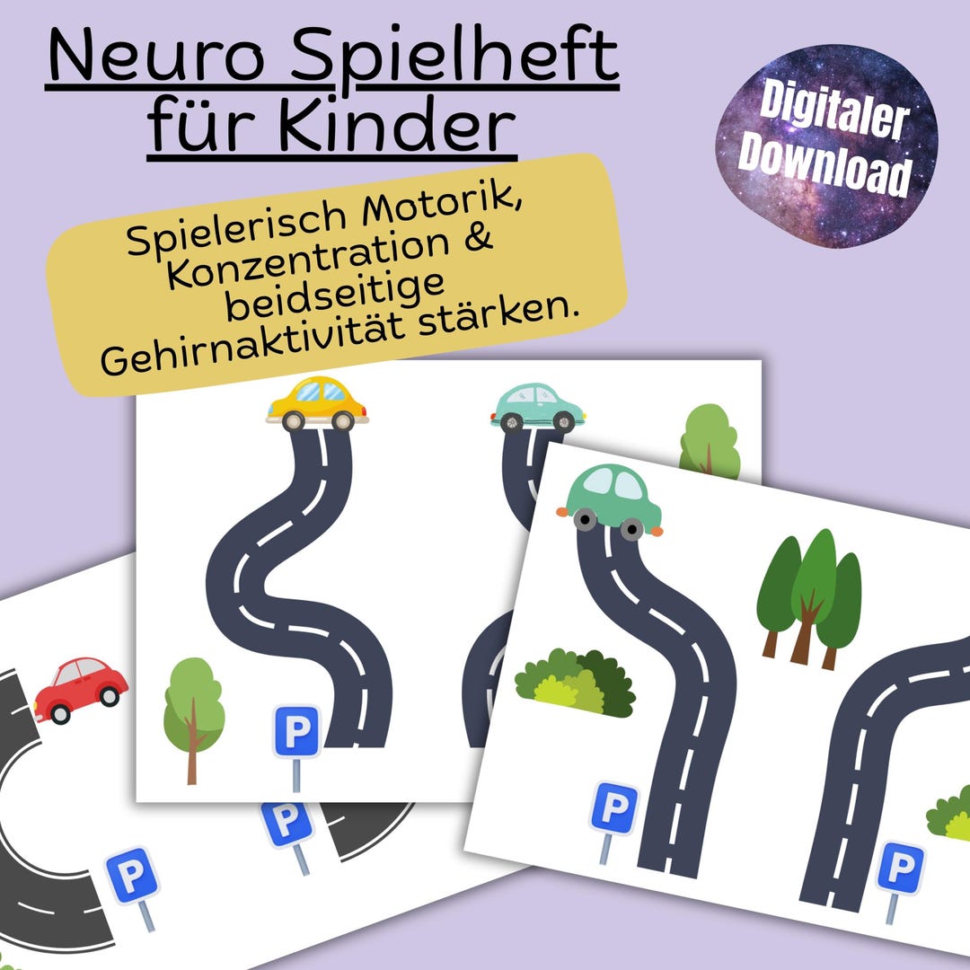 Neuro Game Booklet Children PDF to Print, Toddler Learning Game A4 ...