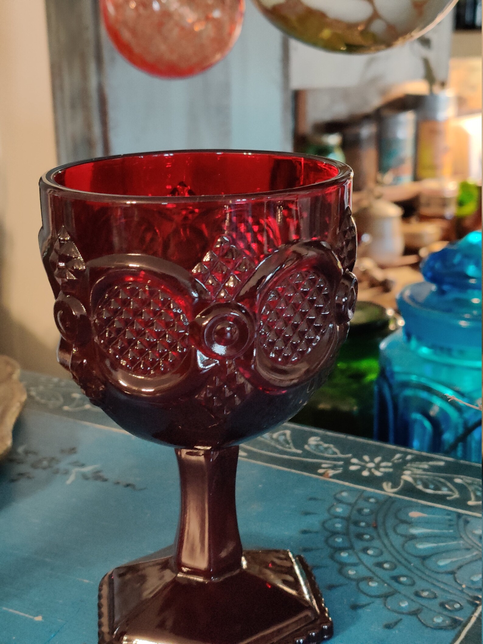 Extra-large Vintage Avon 1876 Ruby Red Cape Cod Collection - Etsy