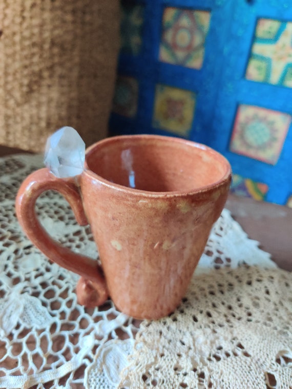 Earthen Brown Quartz Crystal Upcycled Handmade Tea Coffee Mug - Etsy