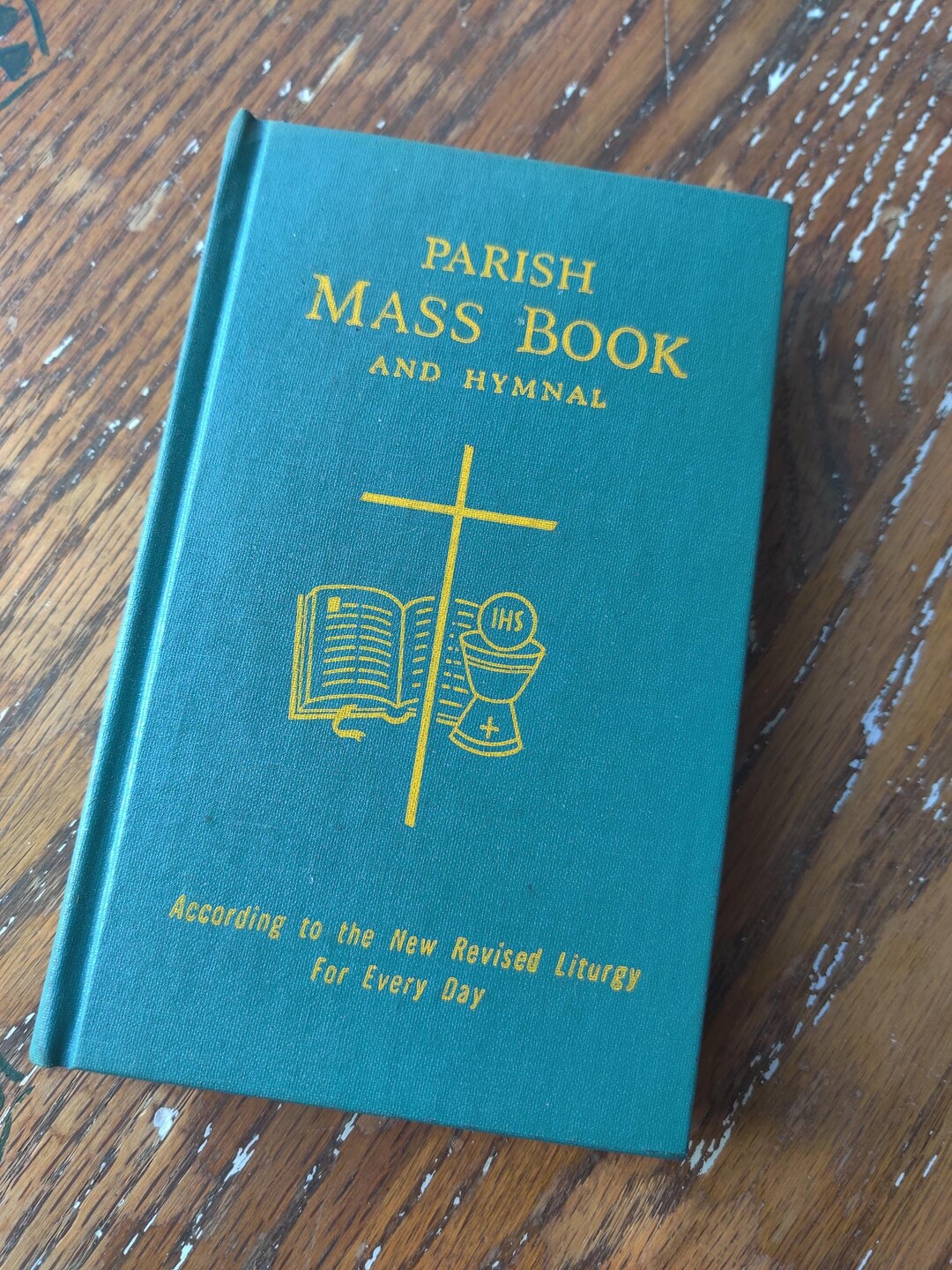 Antique 1967 Parish Mass Book and Hymnal Green With Orange Gilding ...