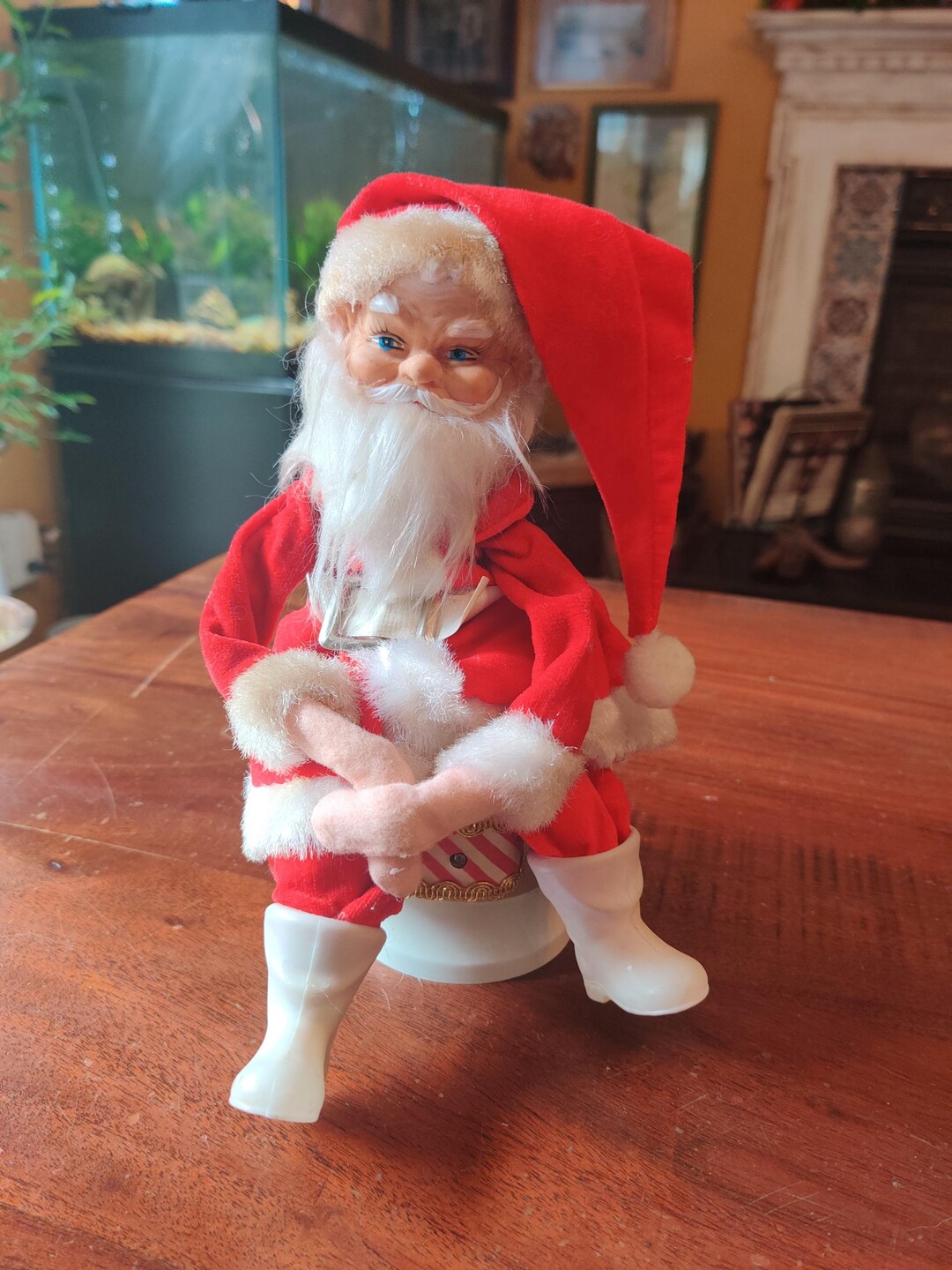 RARE Vintage Sankyo Japan Music Box Santa Claus Character Figure ...