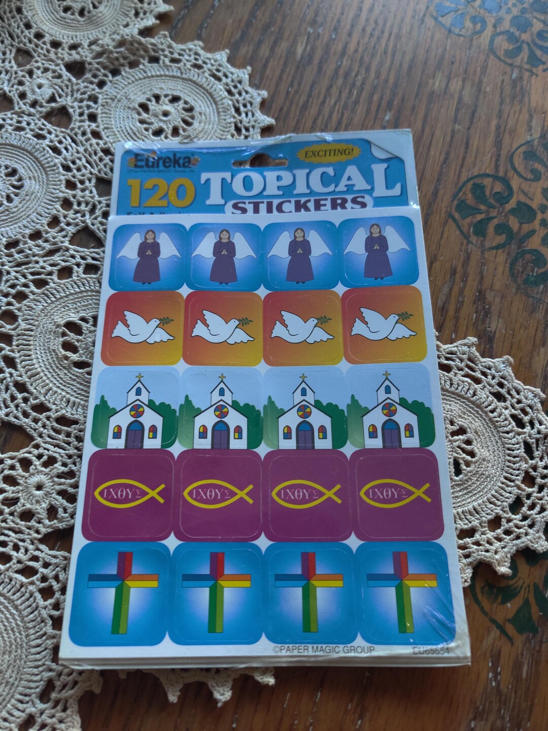 120 Topical Vintage Stickers Eureka Collection Girl Boy Unisex Ephemera ...