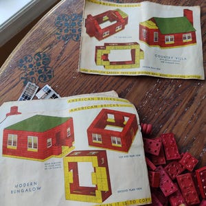 Huge Lot Antique Vintage American Bricks Sets Old Fashioned Boys Girls ...