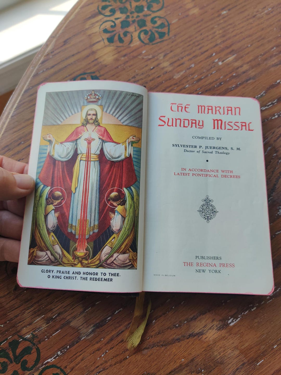 Antique 1956 the Marian Sunday Missal Catholic Missal Mass Book 2 ...