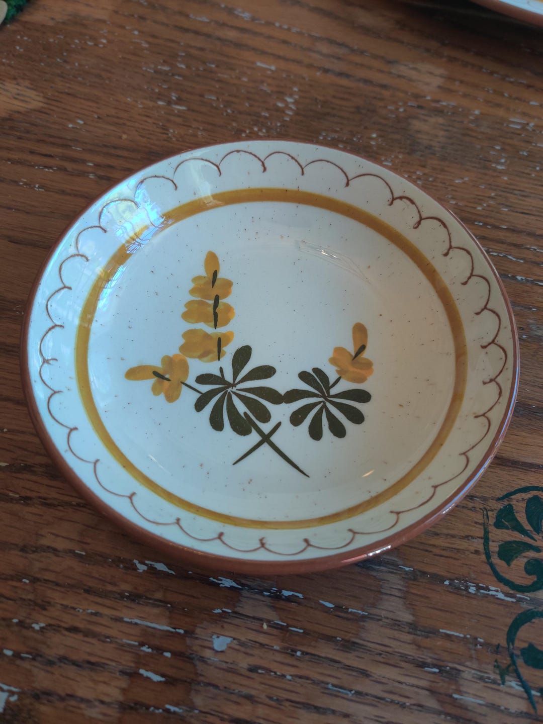 Vintage Stangl Pottery Bowl 5.5 Inch Hand Painted Salad Dessert Yellow ...