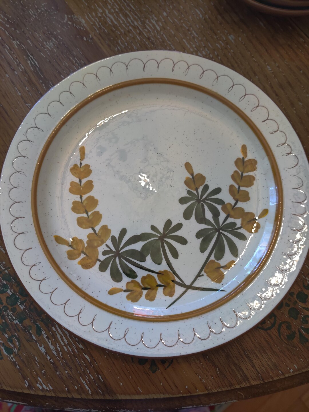Vintage Stangl Pottery Dinner Plate 10 Inch Hand Painted Plate Yellow ...