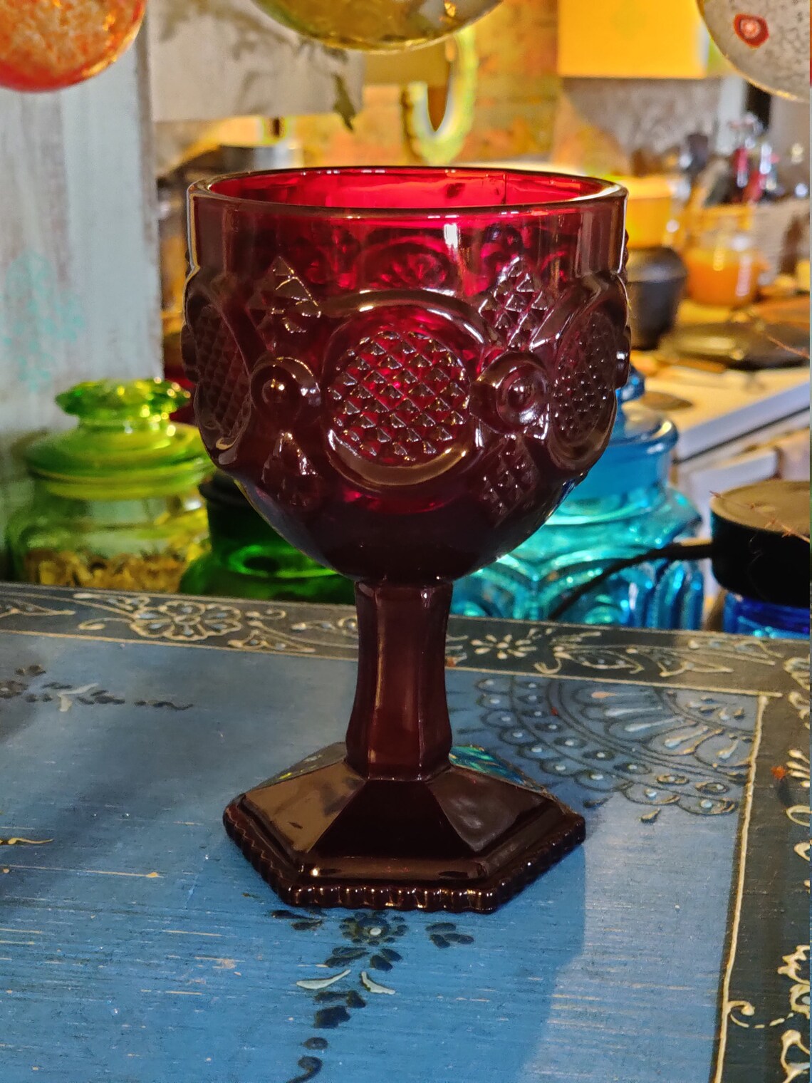 Extra-large Vintage Avon 1876 Ruby Red Cape Cod Collection - Etsy