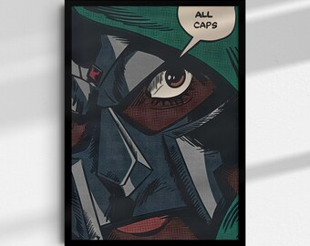 MF Doom All Caps Poster, Iconic Rapper Album Art, Perfect Wall Decoration, Gift for Hip Hop ...