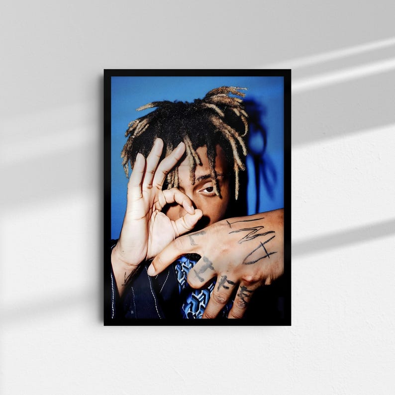 Juice Wrld Poster - Rapper Poster - Juice Wrld Wall Art - Rapper Wall ...