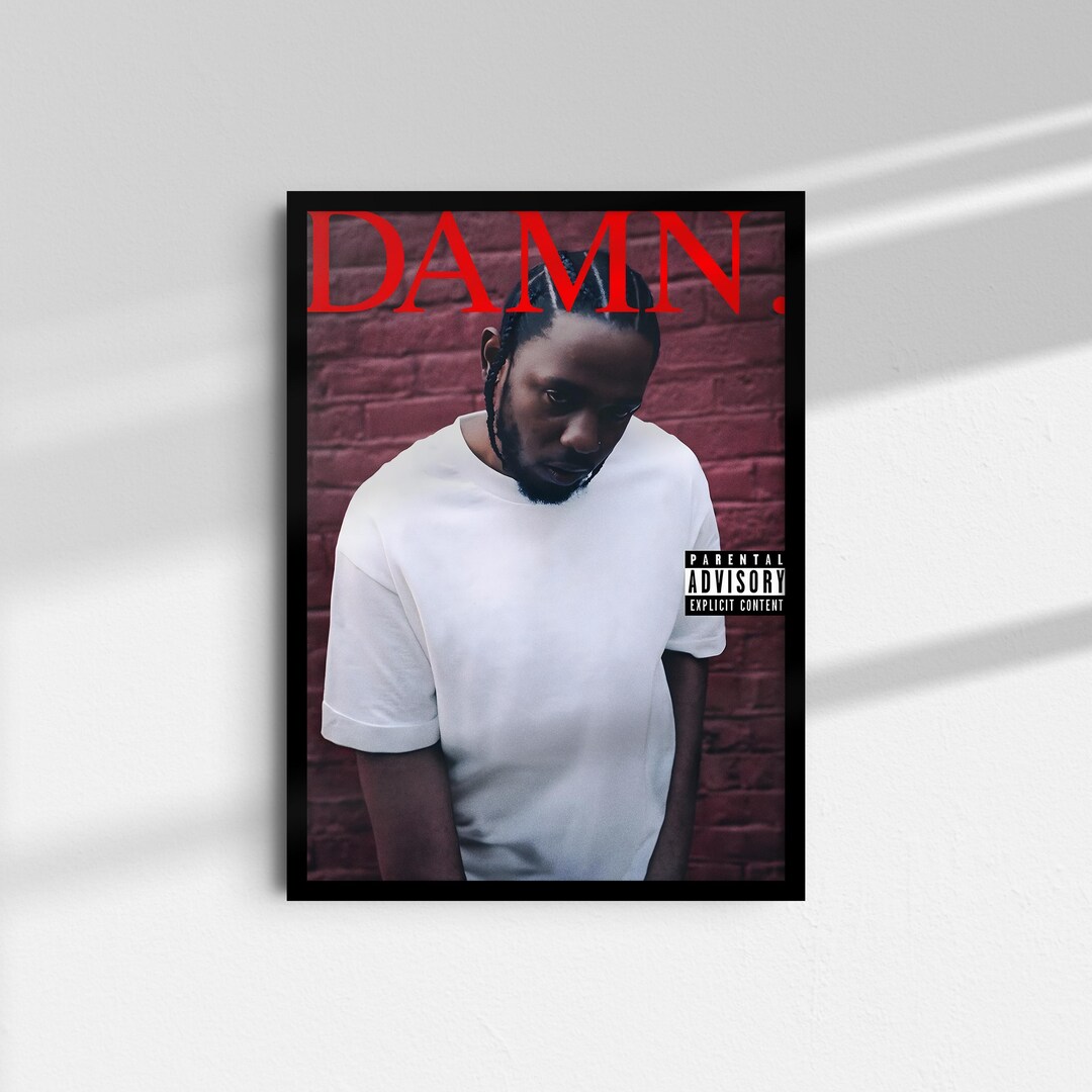 Kendrick Lamar Poster - Kendrick Lamar Damn - Rapper Poster - Damn ...