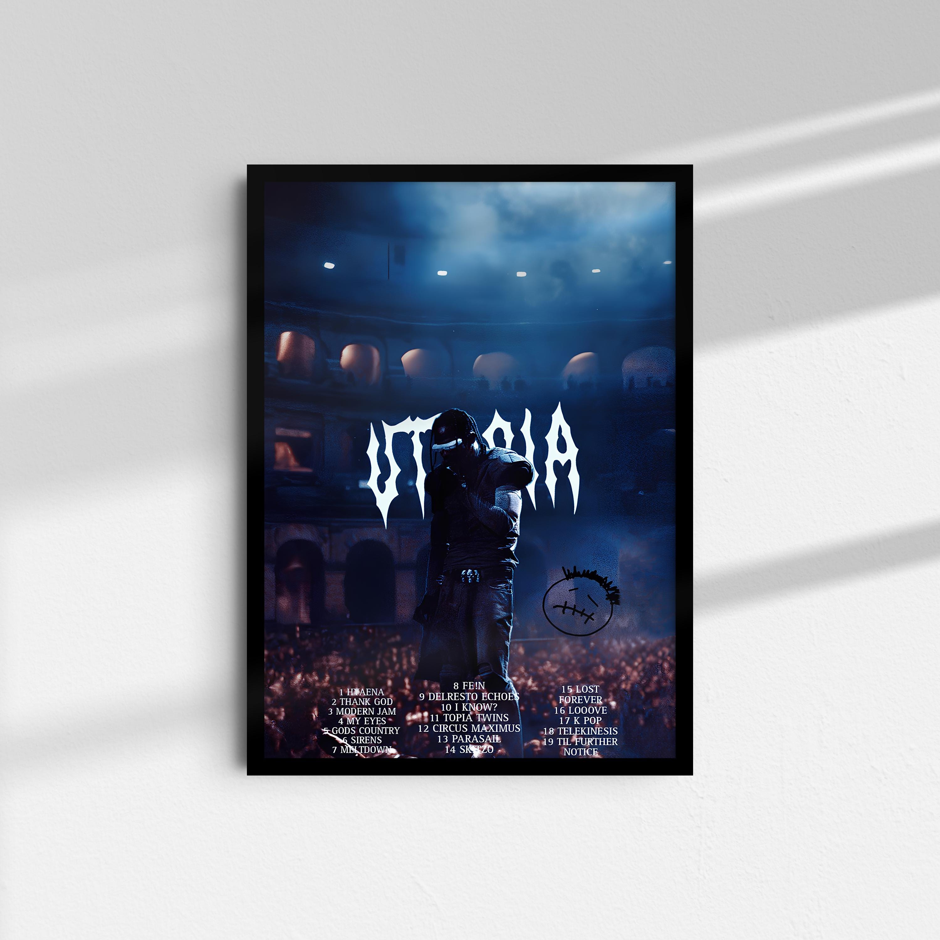 Travis Scott Poster - Utopia Album Poster - Travis Scott Wall Art ...