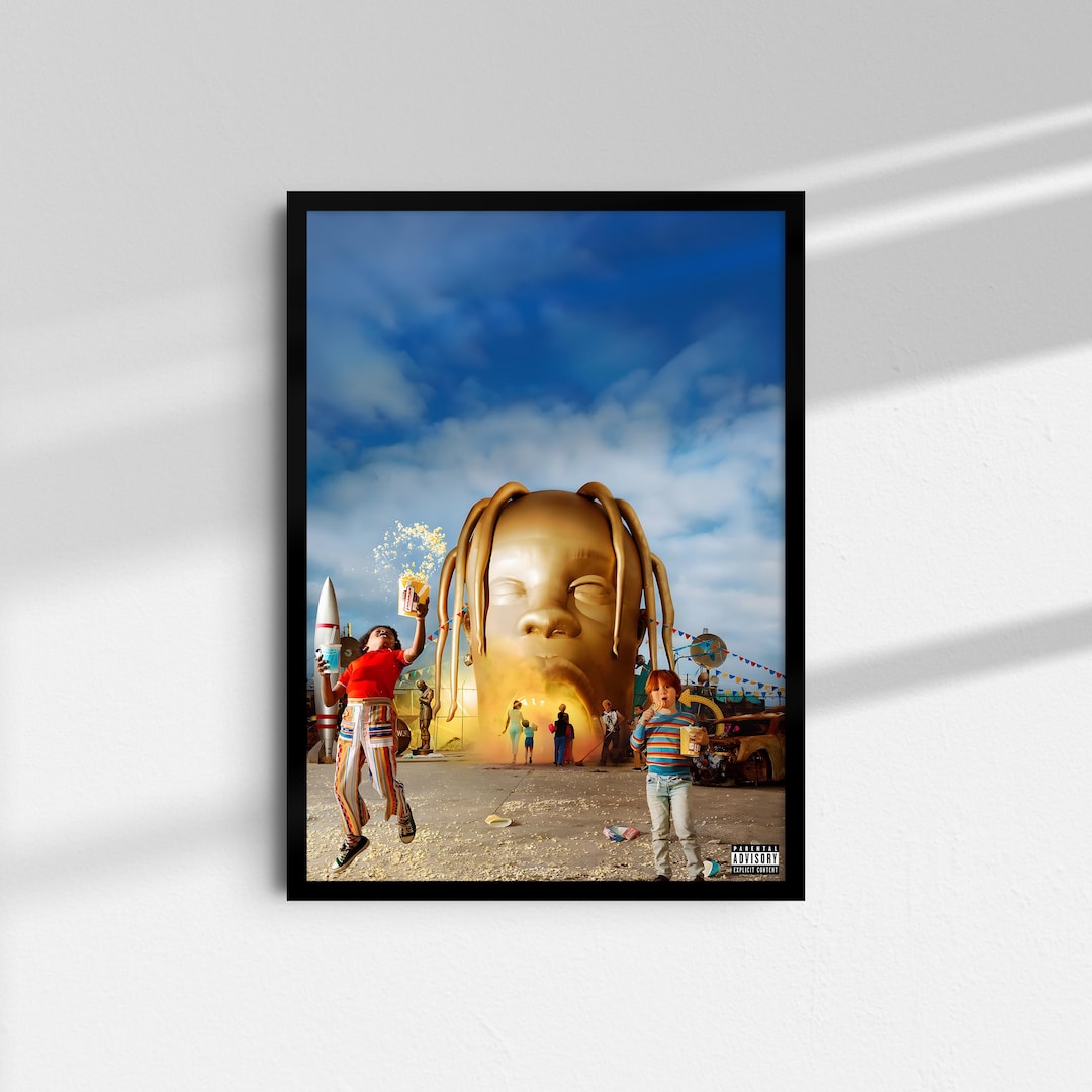 Travis Scott Poster - Astroworld Poster - Album Cover Poster - Rapper ...
