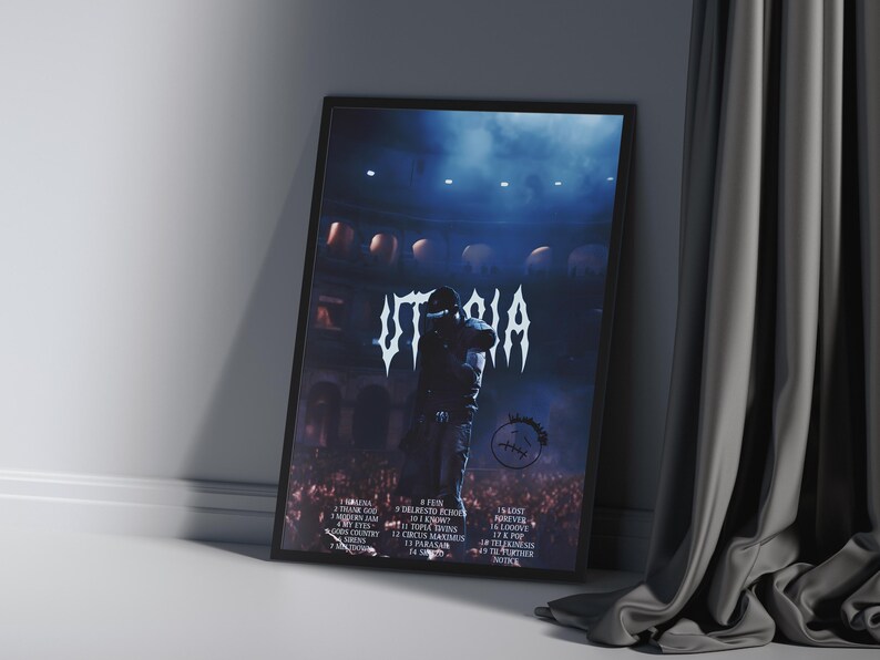 Travis Scott Poster - Utopia Album Poster - Travis Scott Wall Art ...
