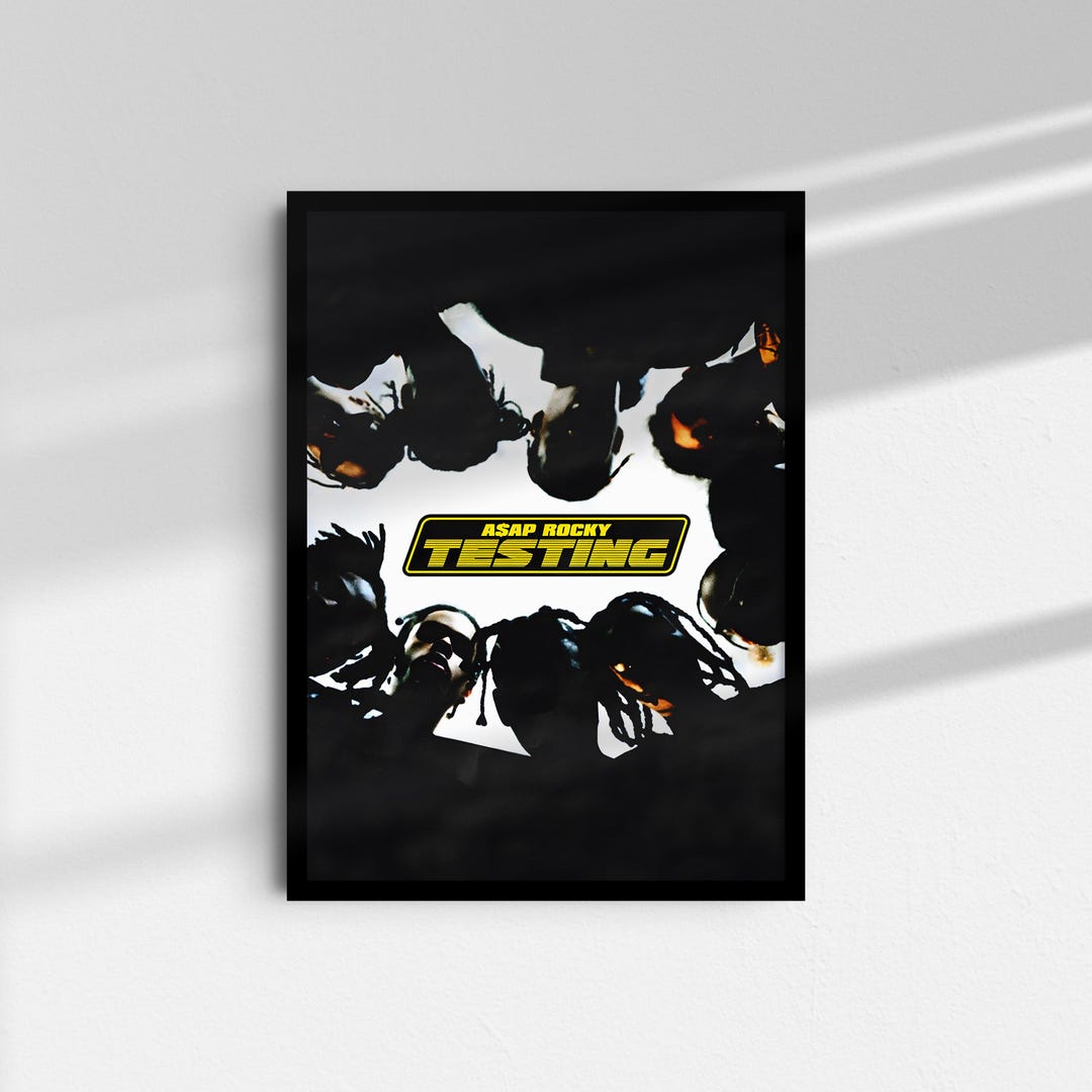 Asap Rocky Poster - Testing Poster - Album Cover Poster - Rapper Poster ...