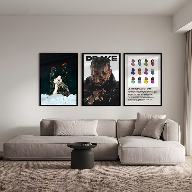 Drake Album Cover Poster - Bundle Set of 6 Posters - Drake Wall Art ...