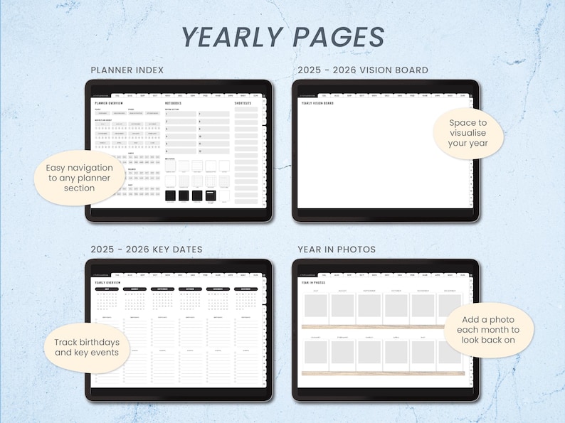 2025-2026 Mid-year Digital Planner: Hyperlinked Planner for Goodnotes ...