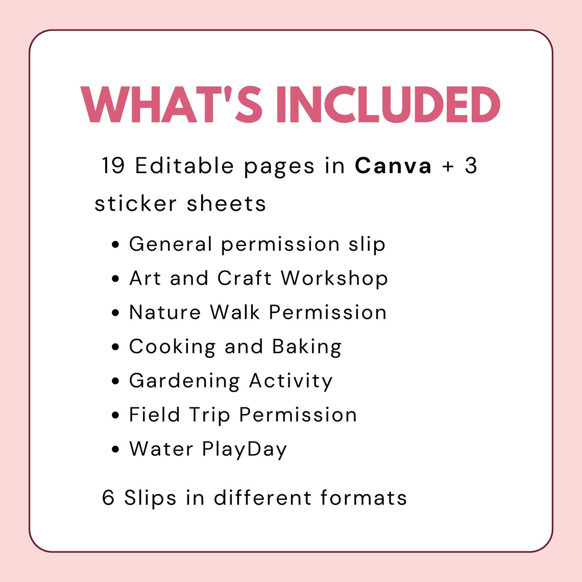 Permission Slip Template Editable Daycare Consent Form Preschool ...