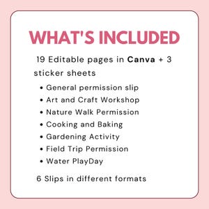 Permission Slip Template Editable Daycare Consent Form Preschool ...