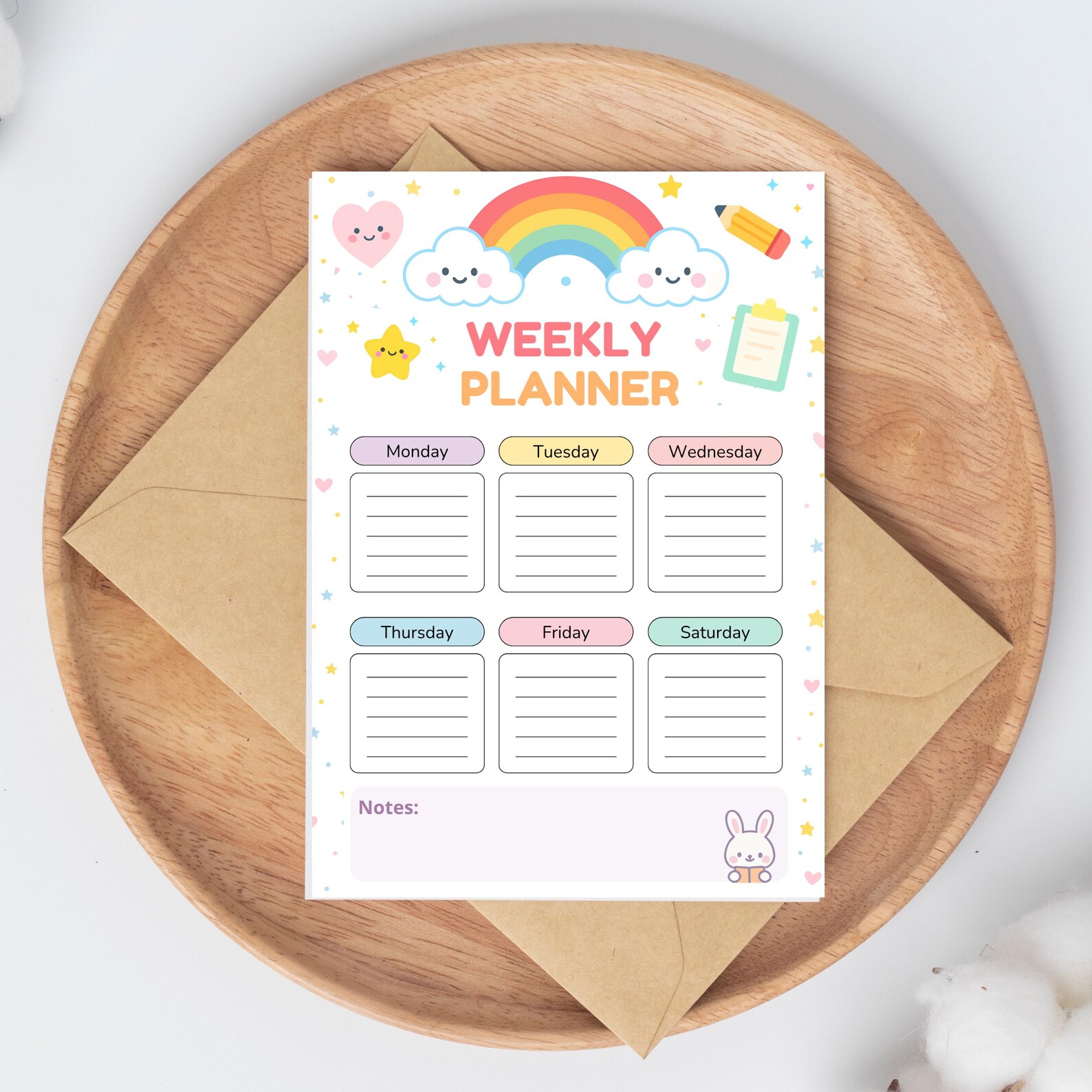 Weekly Planner Template Editable Canva Daycare Schedule Organizer ...