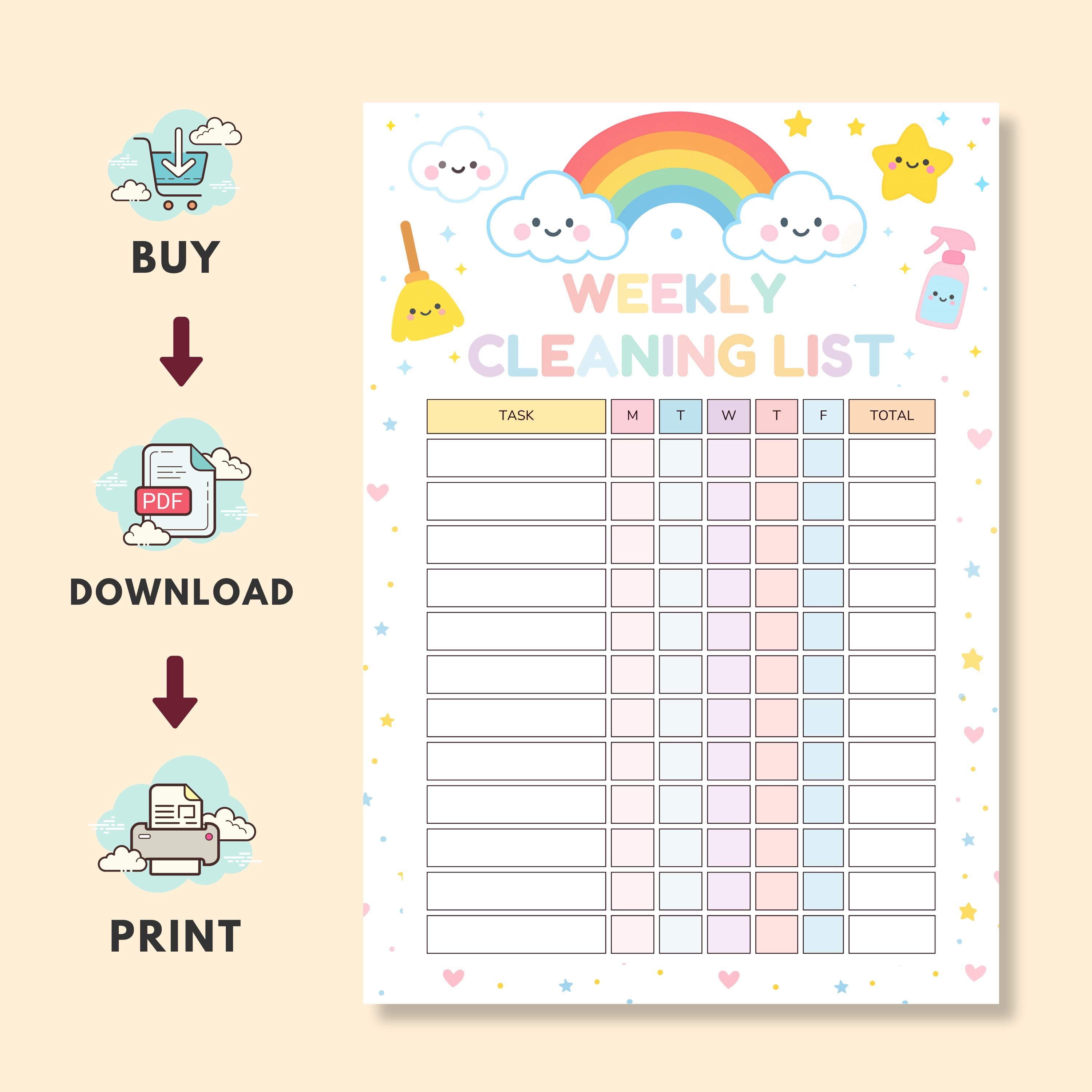 Daycare Cleaning Checklist Template Editable Canva Preschool Classroom ...