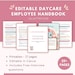 Daycare Staff Handbook, Editable Childcare Staff Handbook Template ...