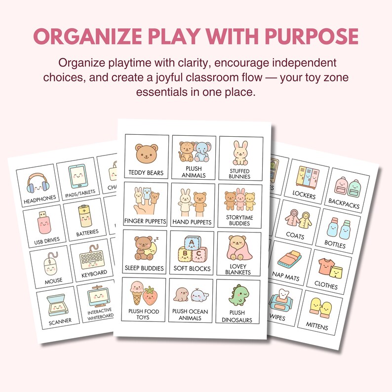 Daycare Labels Toy Bin Labels Template Editable Canva Classroom Labels ...