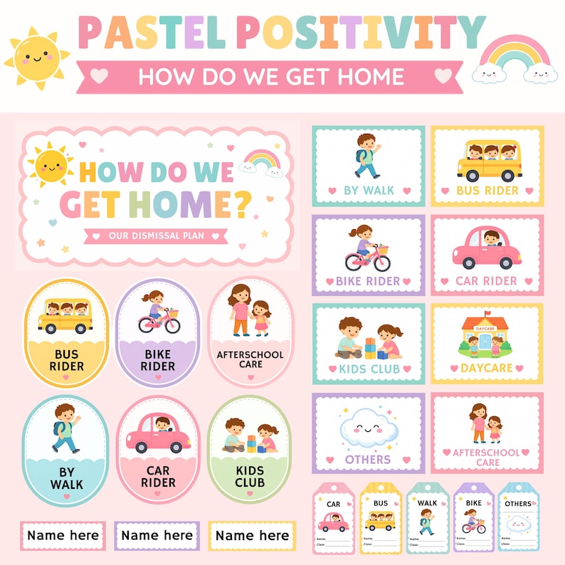 How Do We Get Home Display Editable Canva Classroom Dismissal Chart ...