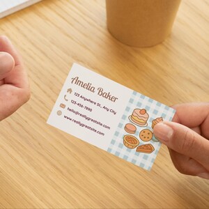 Bakery Business Card Template Editable Canva Home Bakery Pastry Chef ...