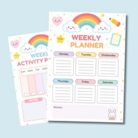 Kids Daily Planner | Printable & Editable | Fun Productivity Tool for ...