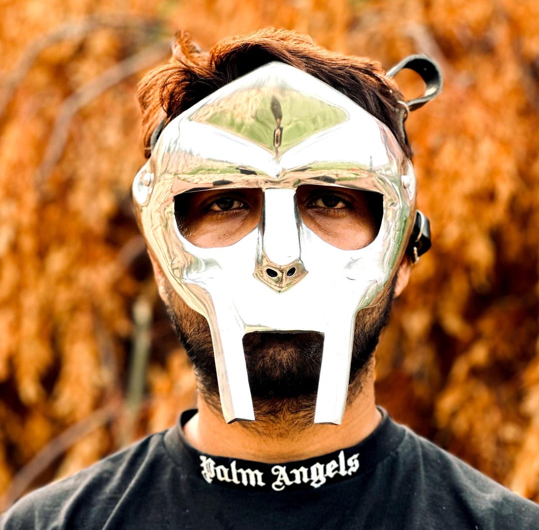 MF Doom Mask - Face MF Doom Mask - Hip-hop Mask - Gold & Silver Finish ...