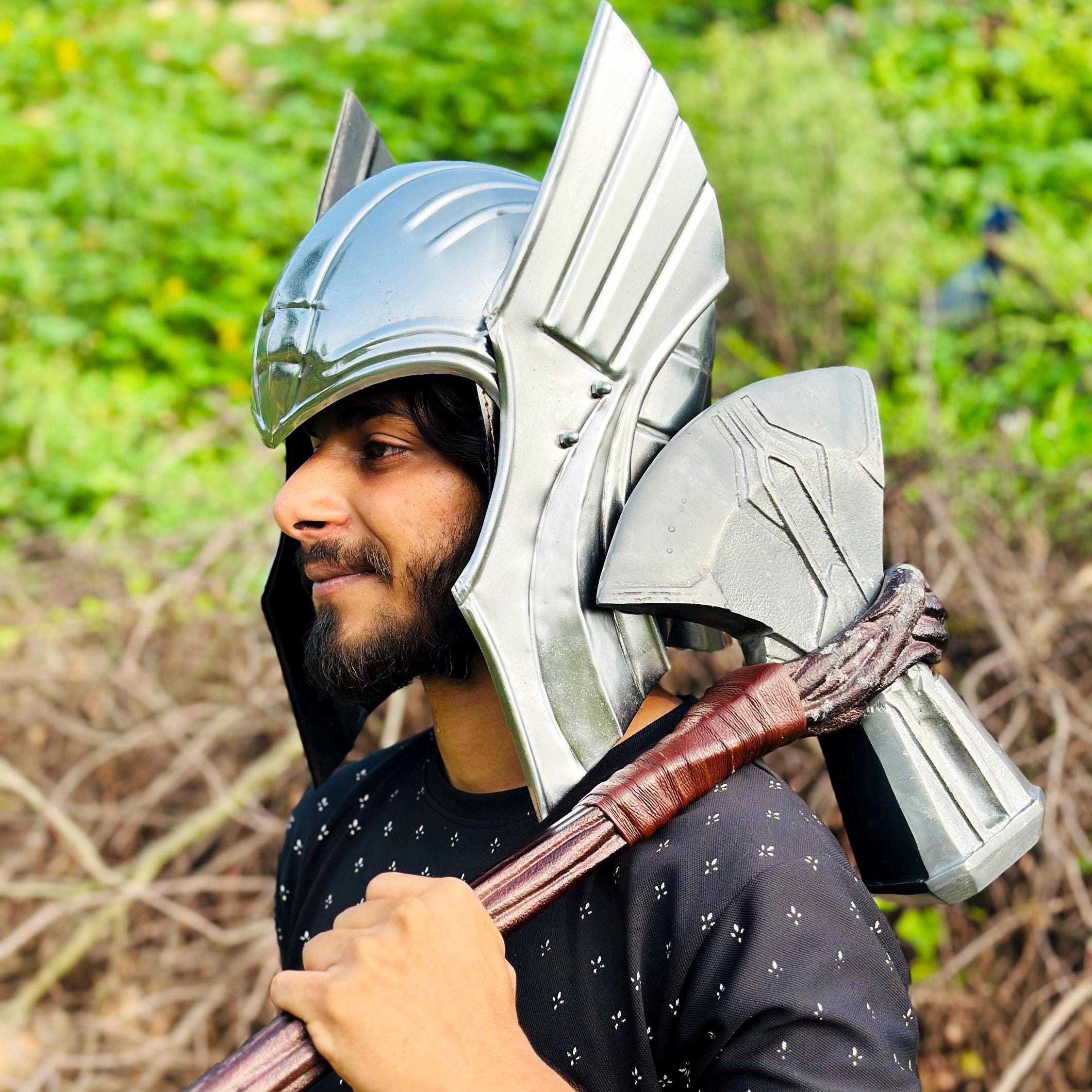 Thor Helmet - Mjolnir Knight Helmet - Warrior Helmet - Viking Battle ...